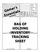 Dungeons & Dragons 5e - Inventory Sheet [Bag of Holding] - Penelope ...